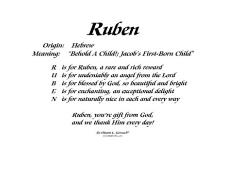 Meaning of Ruben - LindseyBoo