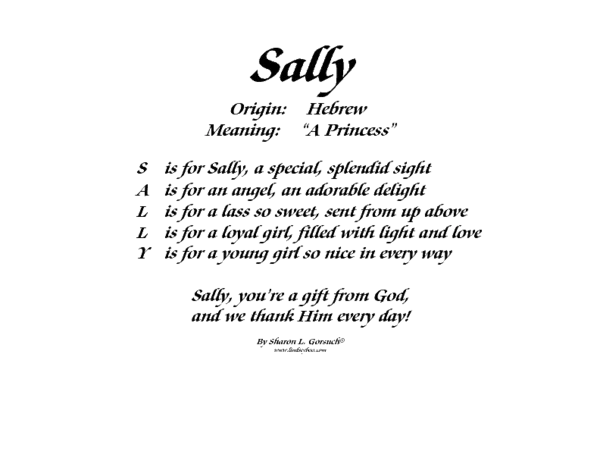 Meaning of Sally - LindseyBoo