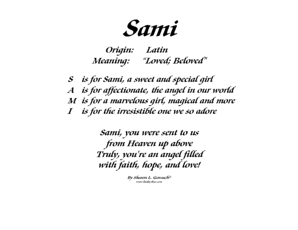 Meaning of Sami - LindseyBoo