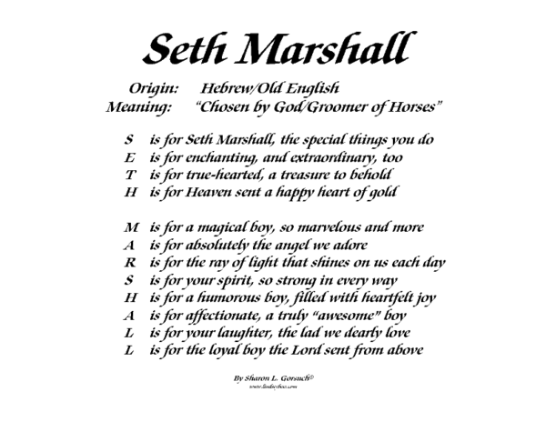 Meaning of Seth Marshall - LindseyBoo