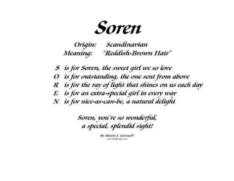 Meaning of Soren - LindseyBoo