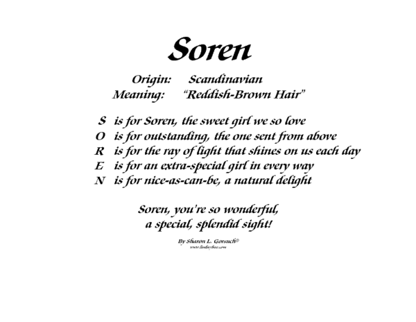 Meaning of Soren - LindseyBoo