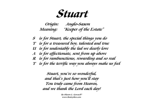Meaning of Stuart - LindseyBoo