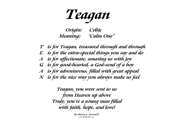 Meaning of Teagan - LindseyBoo