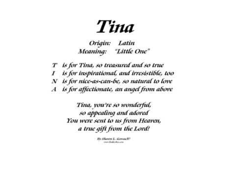 Meaning of Tina - LindseyBoo