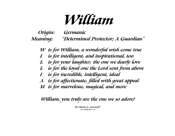 Meaning of William - LindseyBoo