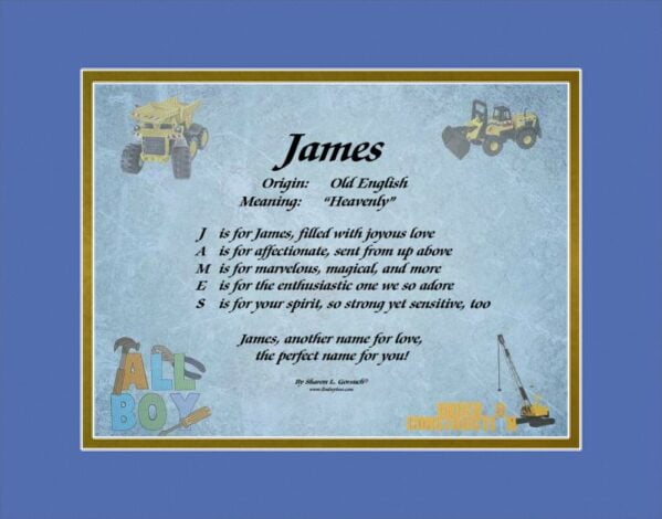 Meaning of the name James, 6th most popular boy’s name in 2020