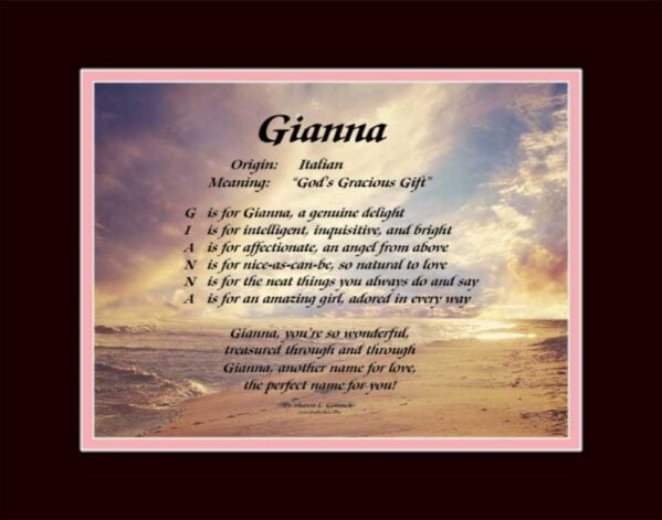 Gianna - Girl's name meaning, origin, and popularity | Lindseyboo